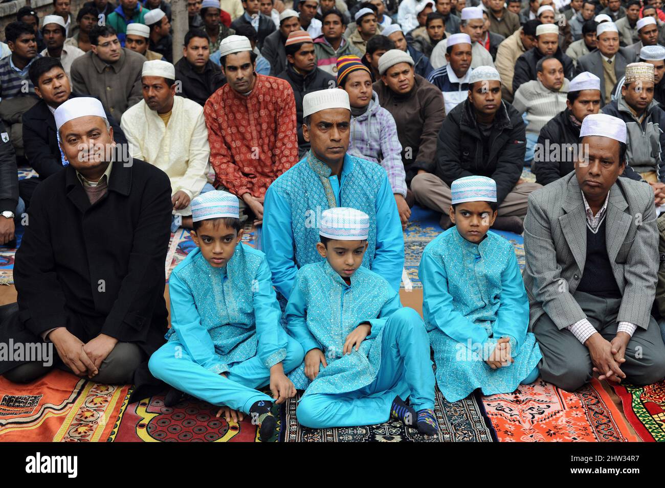 Rome, Italy 27/11/2009: Islamic celebrations of Id al-Fitr, public ...