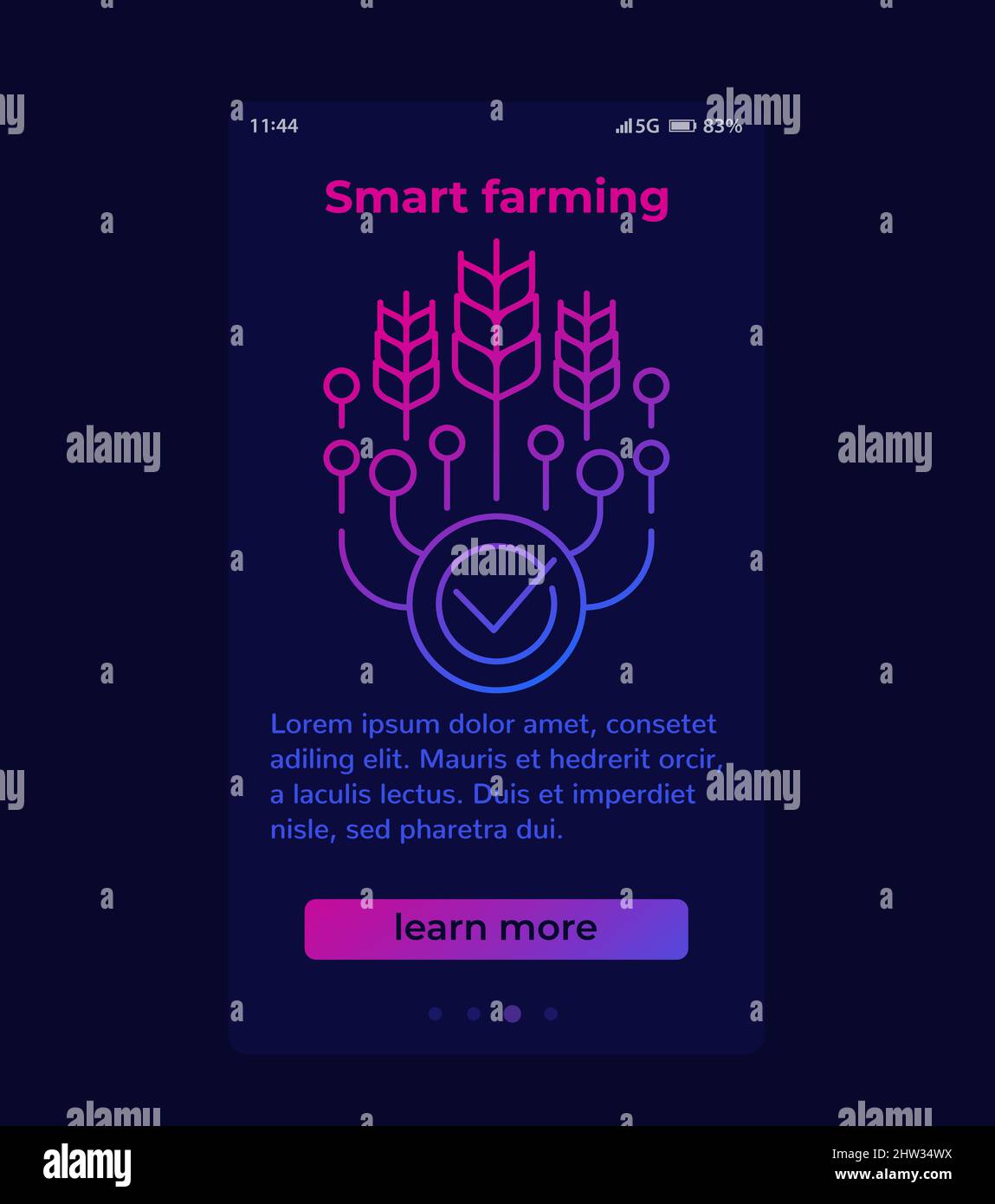 Smart farming and agriculture technology banner Stock Vector Image ...