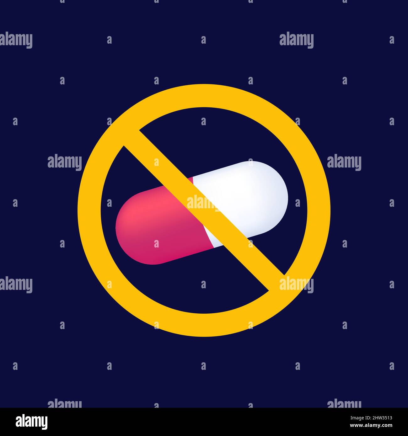 No pills or drugs vector art Stock Vector Image & Art - Alamy