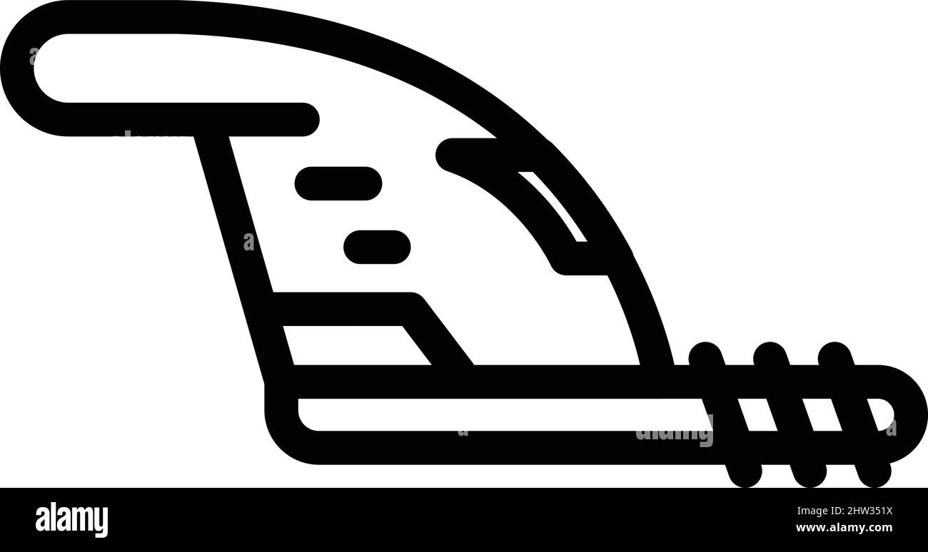 Cut bush tool icon outline vector. Agriculture cutting. String plant ...