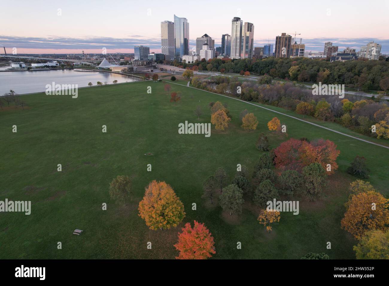 Aerial view of milwaukee hi-res stock photography and images - Alamy