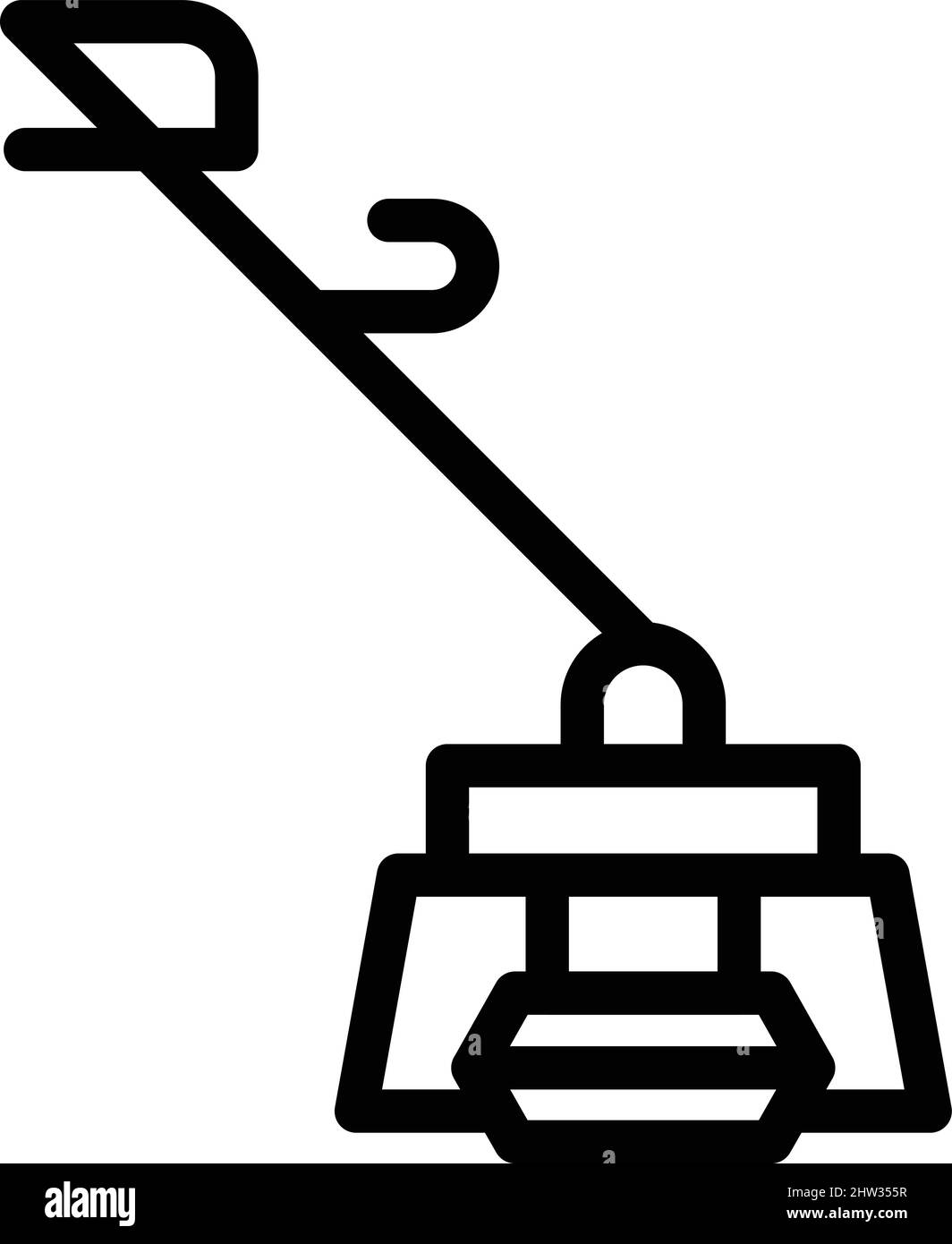 Trimmer plant icon outline vector. Lawn garden. Agriculture tool Stock ...