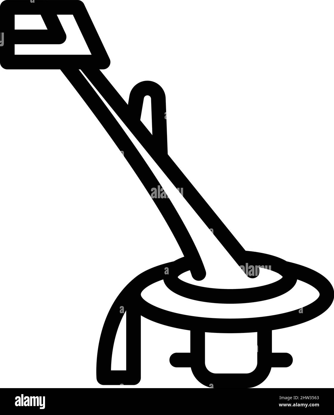 Motor trimmer icon outline vector. Cutting equipment. Agriculture plant ...