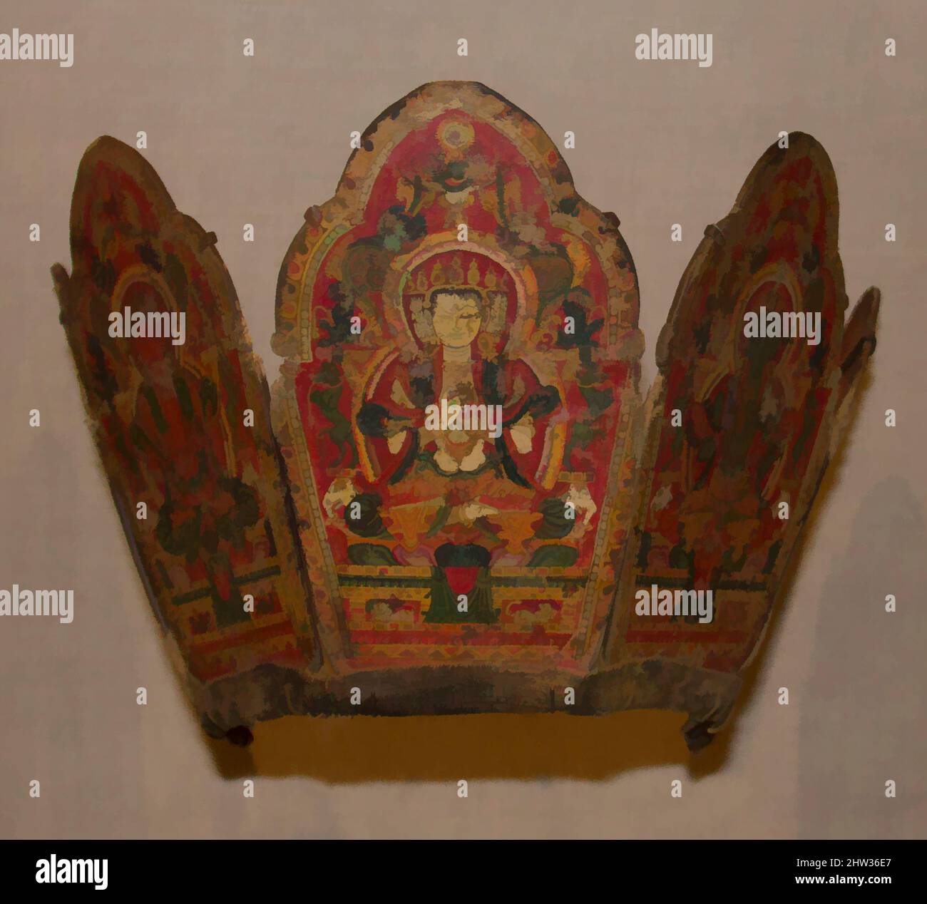 Art inspired by Ritual Crown with the Five Tathagata Buddhas, late 14th ...