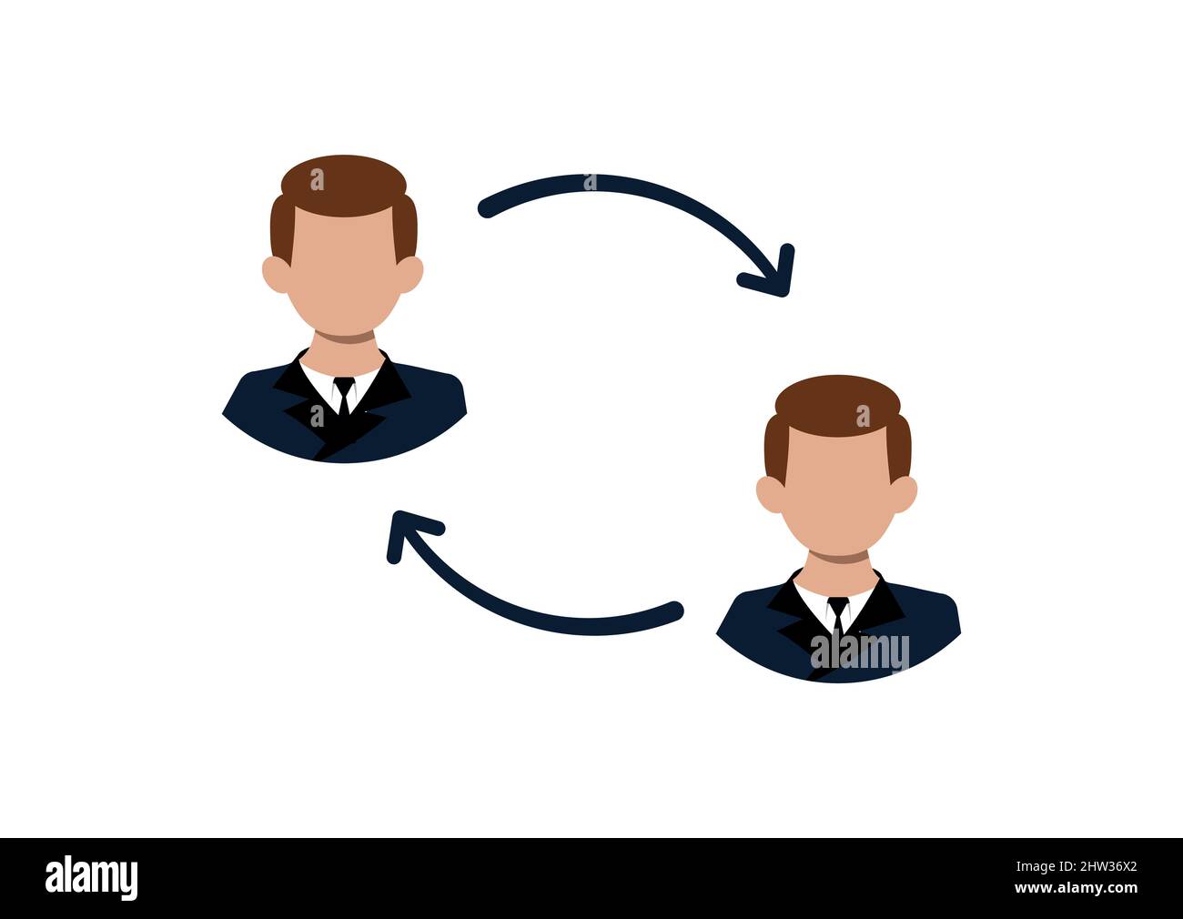 Employee turnover icon vector illustration isolated on white background ...