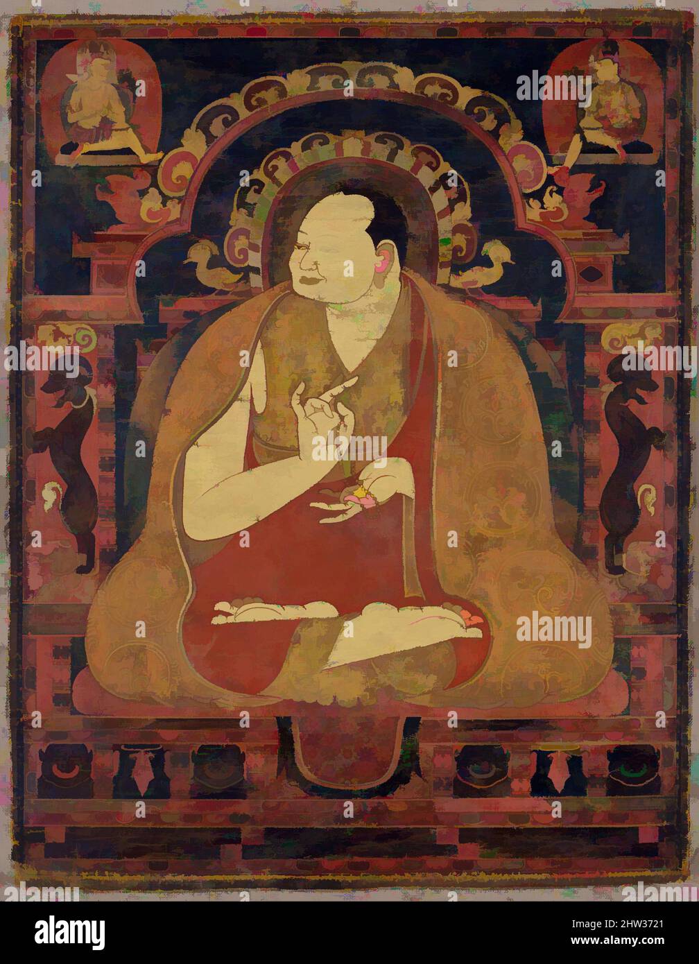 Art inspired by Portrait of a Lama, Possibly Dromton, last quarter of ...