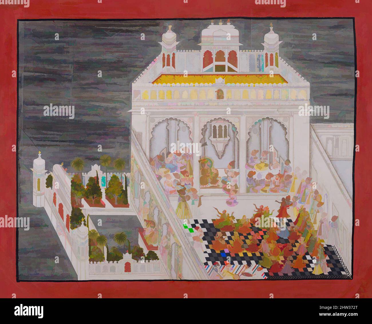 Art inspired by Maharana Ari Singh with His Courtiers Being Entertained ...