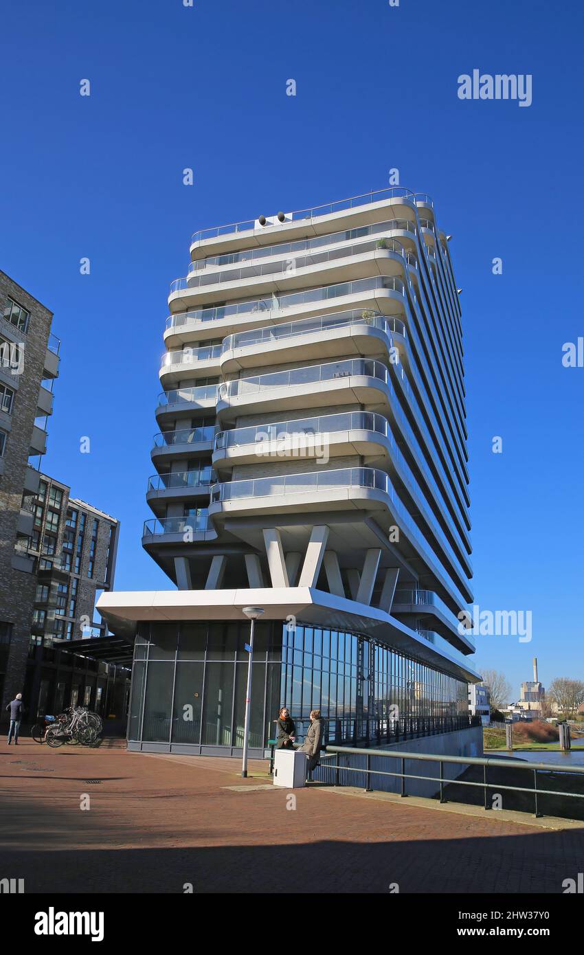 Nijmegen (Waalhaven), Netherlands - February 27. 2022: View on modern ...