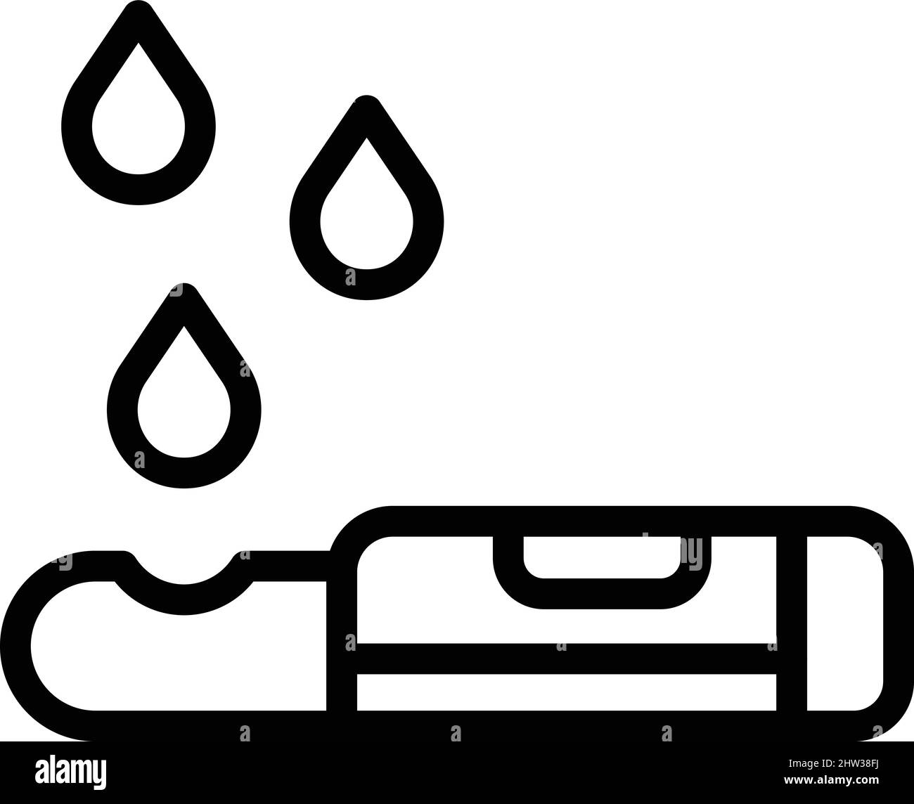 Urine drop test icon outline vector. Positive pregnant. Baby kit Stock ...