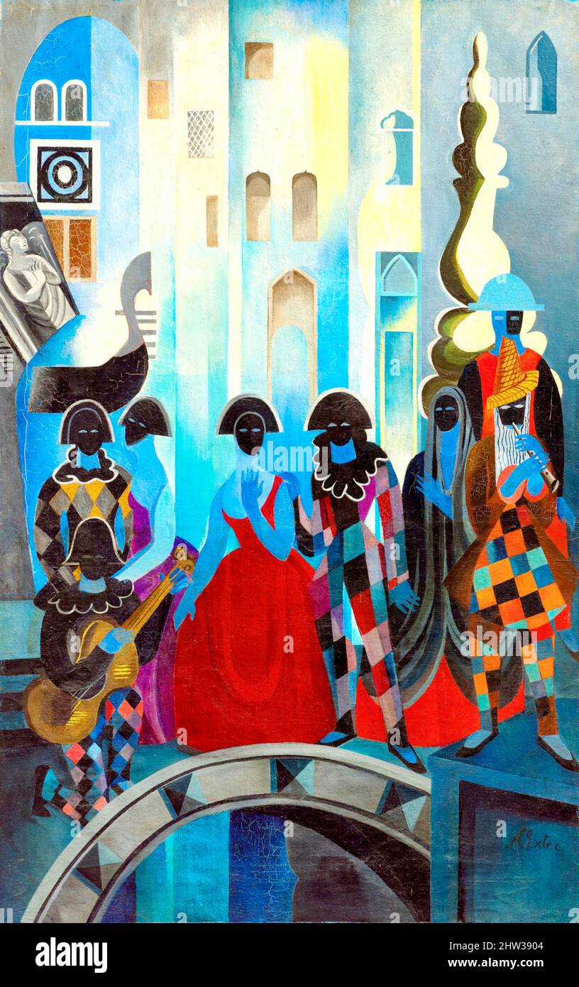 Alexandra Exter - Carnival in Venice - 1930 Stock Photo - Alamy