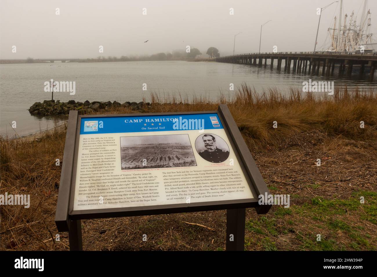 Camp Hamilton on Sacred Soil plaque near Fort Monroe Hampton Roads ...