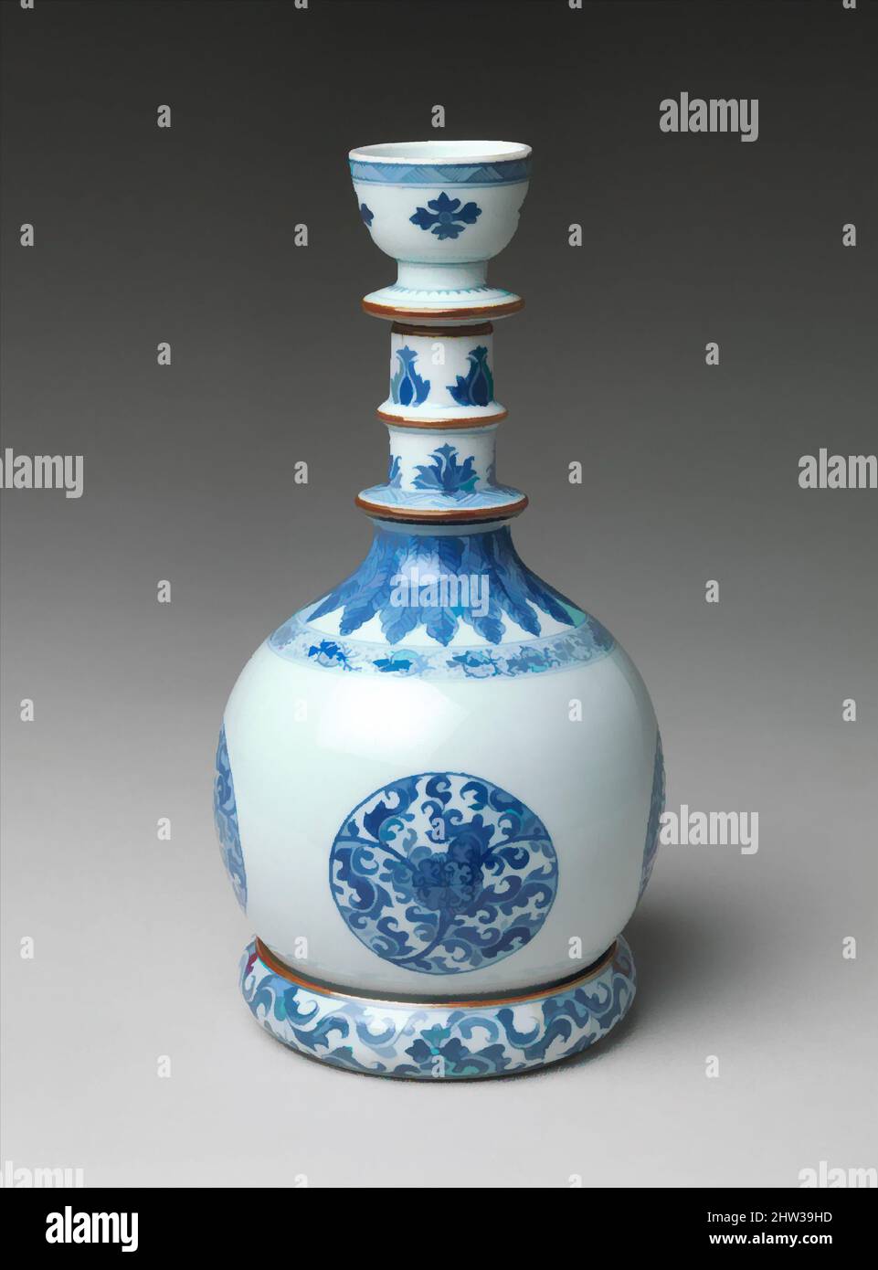 Art inspired by Base for a Water Pipe (huqqa) with Floral Medallions ...