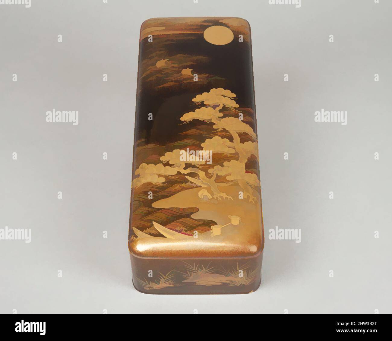 Art inspired by Letter Box (Fubako) with Design of the Shore at Suma ...