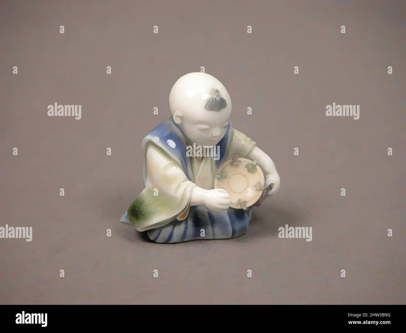 Art inspired by Chinese child with musical instrument, Edo period (1615 ...