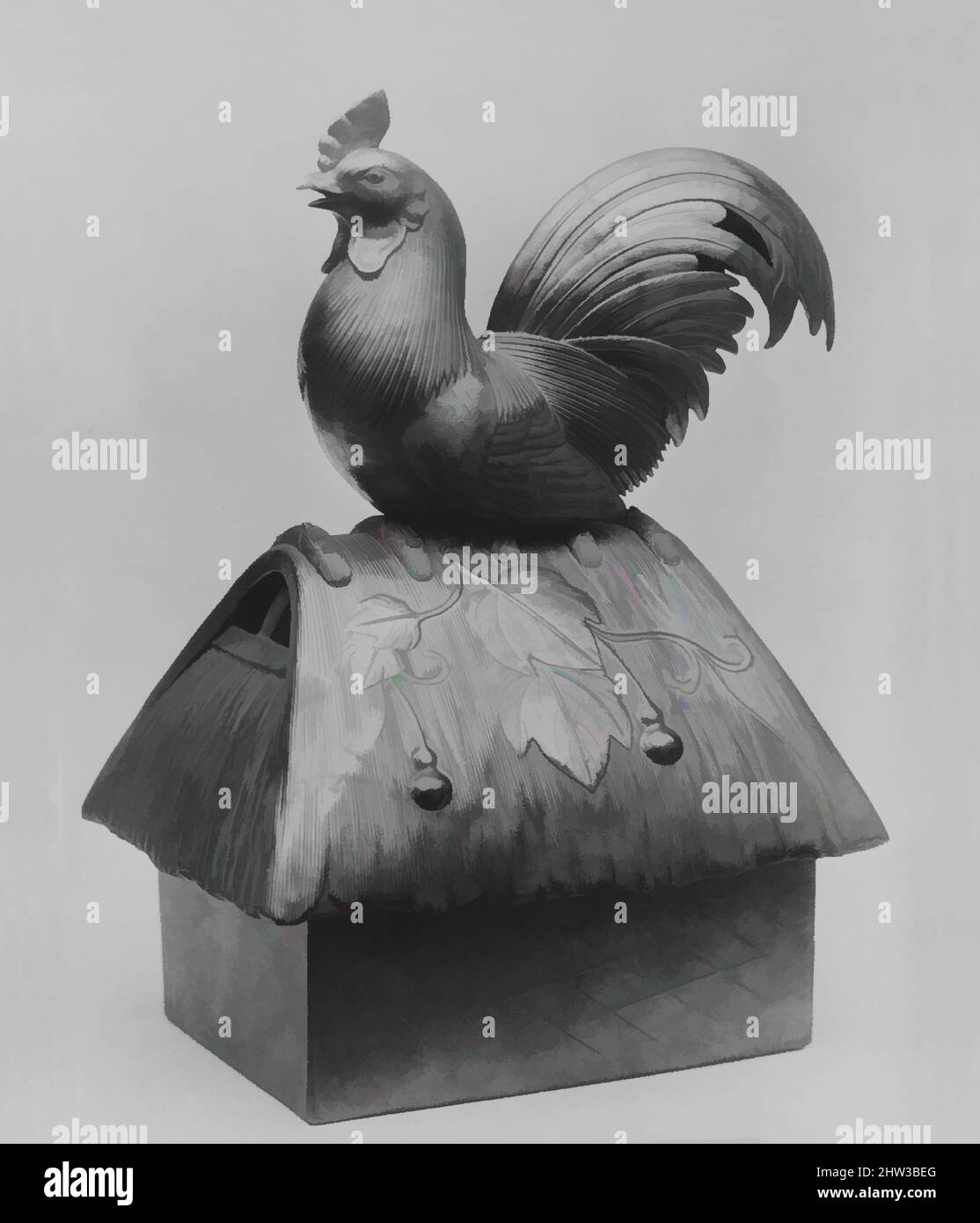 Art inspired by Censer in Form of a Rooster Perched on a Rooftop, Edo ...