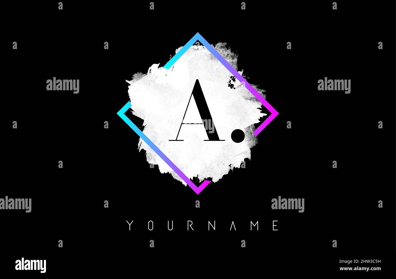 Purple B Letter Logo Design with White Stroke and Gradient Square Frame ...