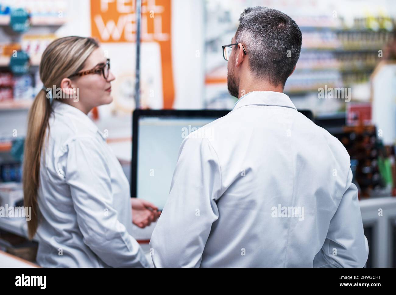 Theyve got your back for all your medical needs. Rearview shot of two ...