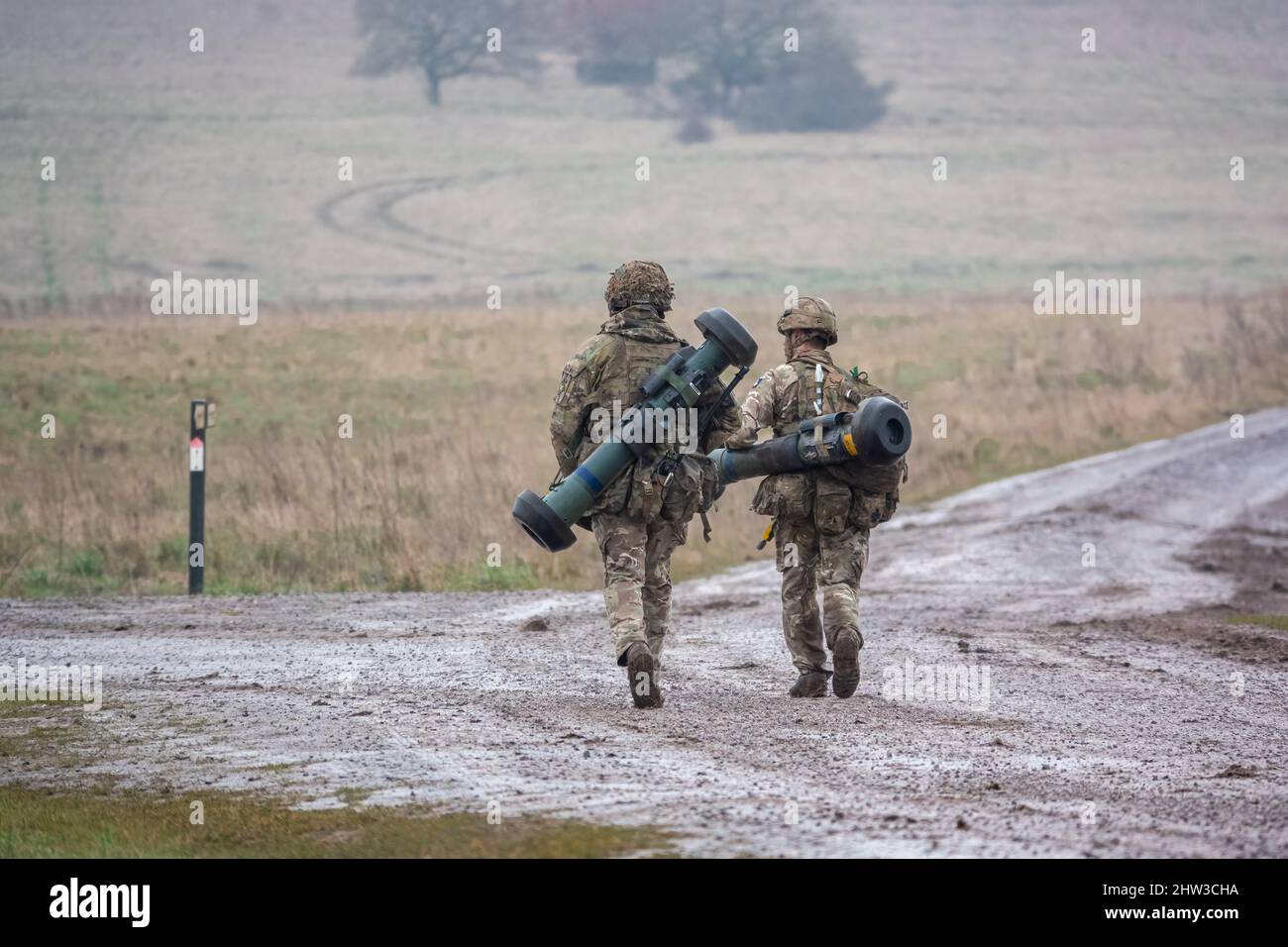 British army soldiers completing an 8 mile combat fitness test tabbing ...