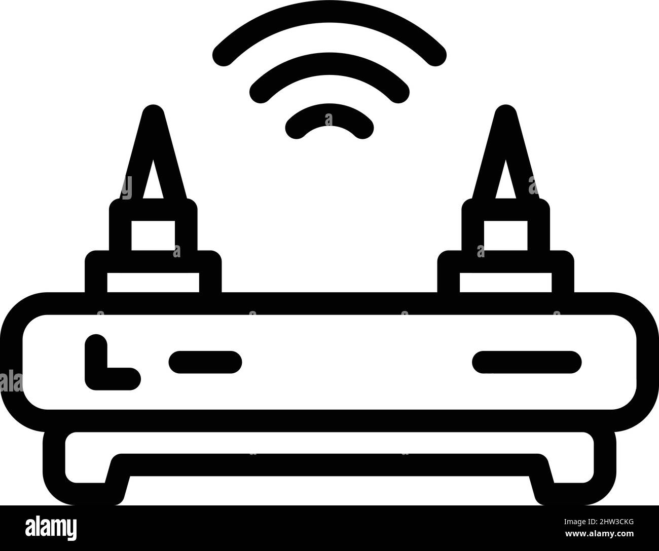 Secured wifi router icon outline vector. Antivirus data. Secure ...