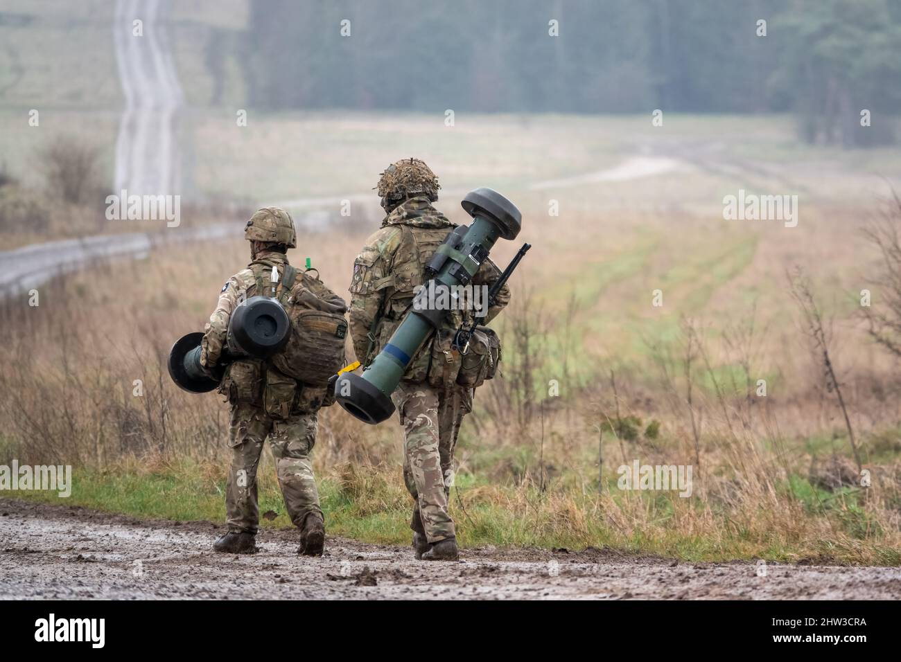 British army soldiers completing an 8 mile combat fitness test tabbing ...
