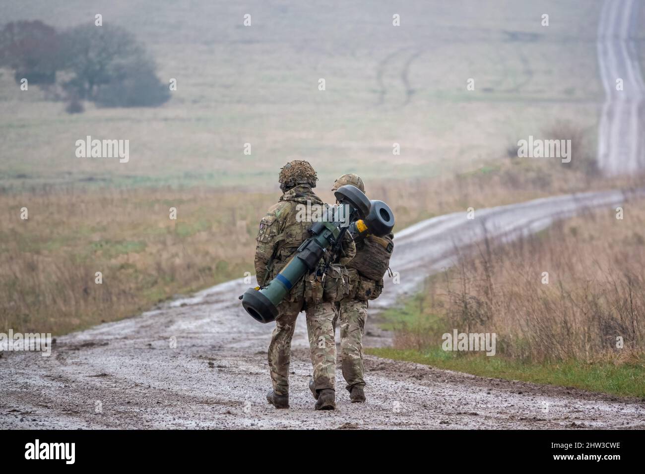 British army soldiers completing an 8 mile combat fitness test tabbing ...