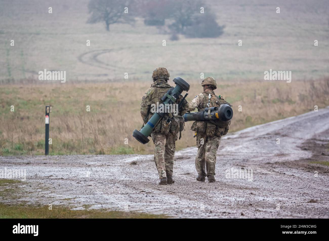 British army soldiers completing an 8 mile combat fitness test tabbing ...