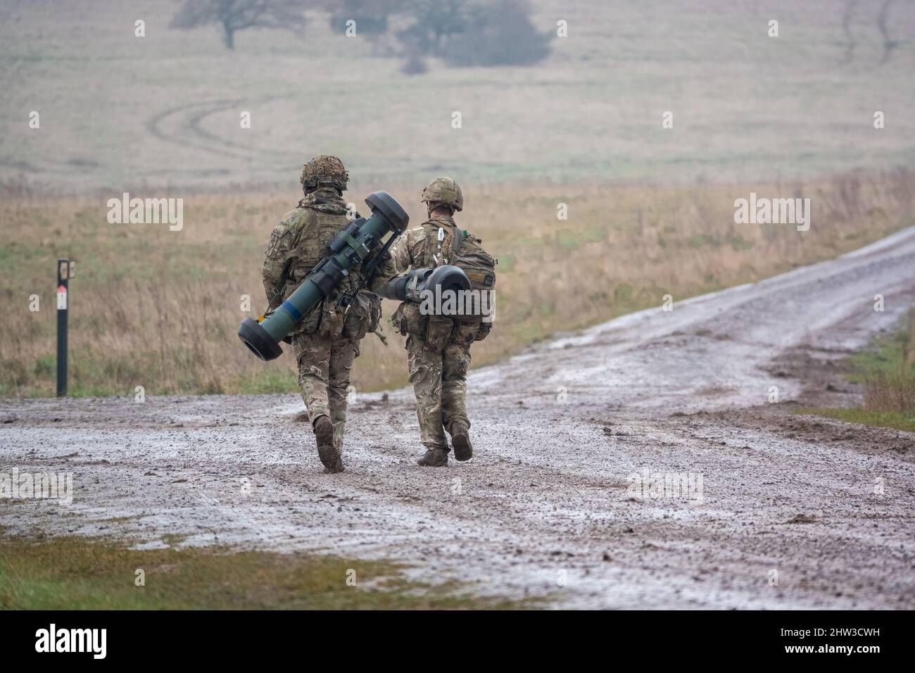 British army soldiers completing an 8 mile combat fitness test tabbing ...