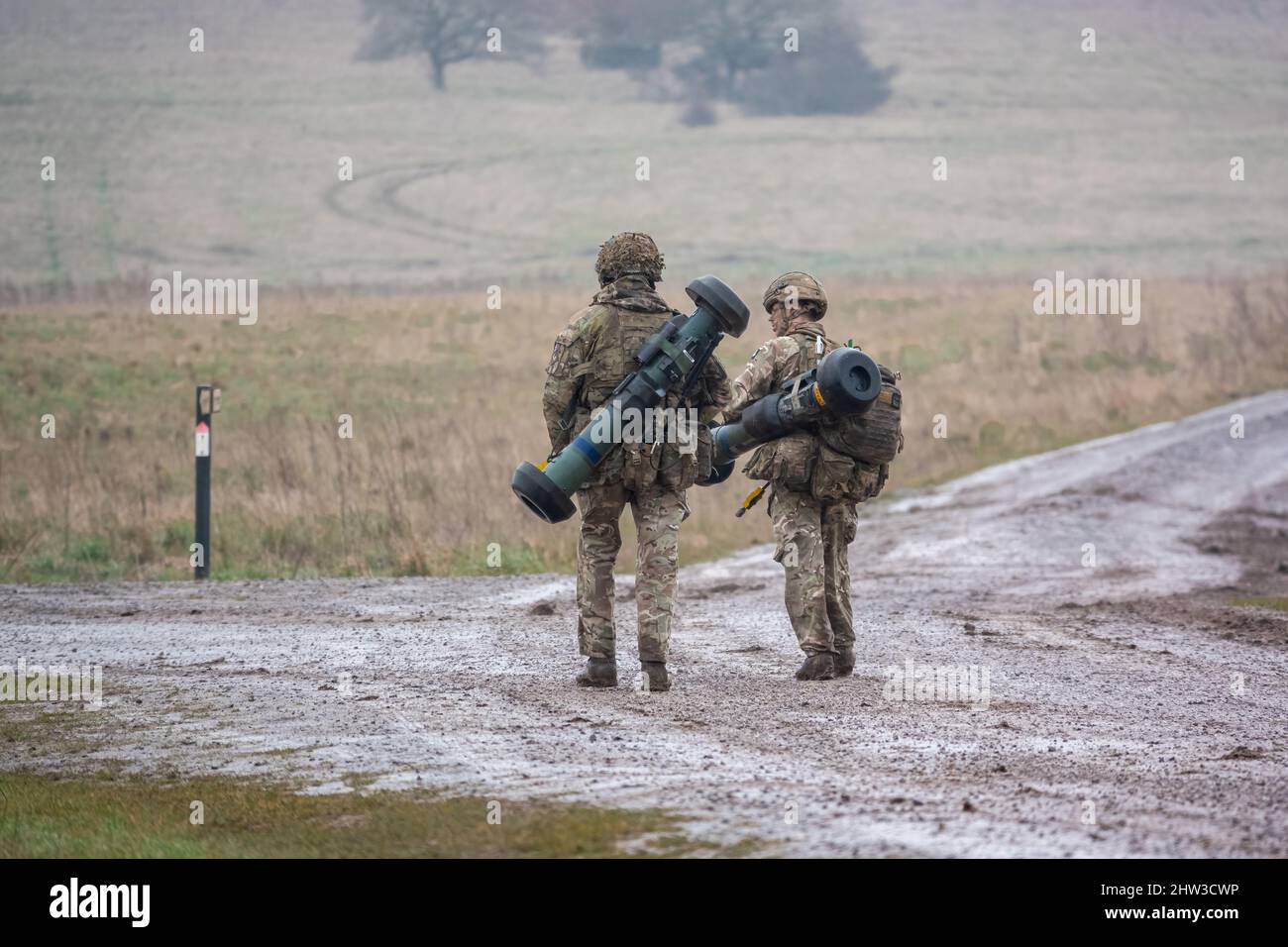 British army soldiers completing an 8 mile combat fitness test tabbing ...
