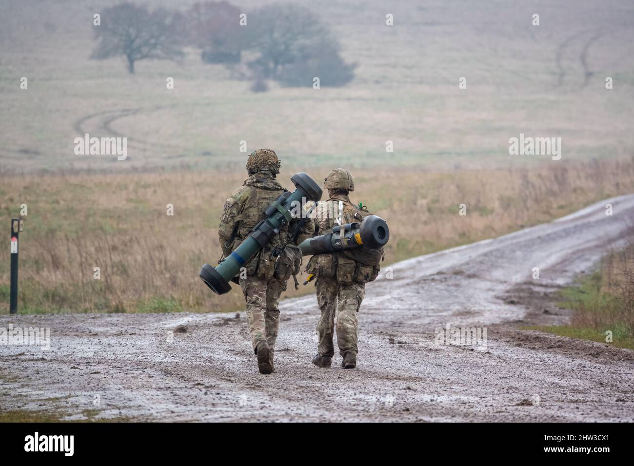 British army soldiers completing an 8 mile combat fitness test tabbing ...