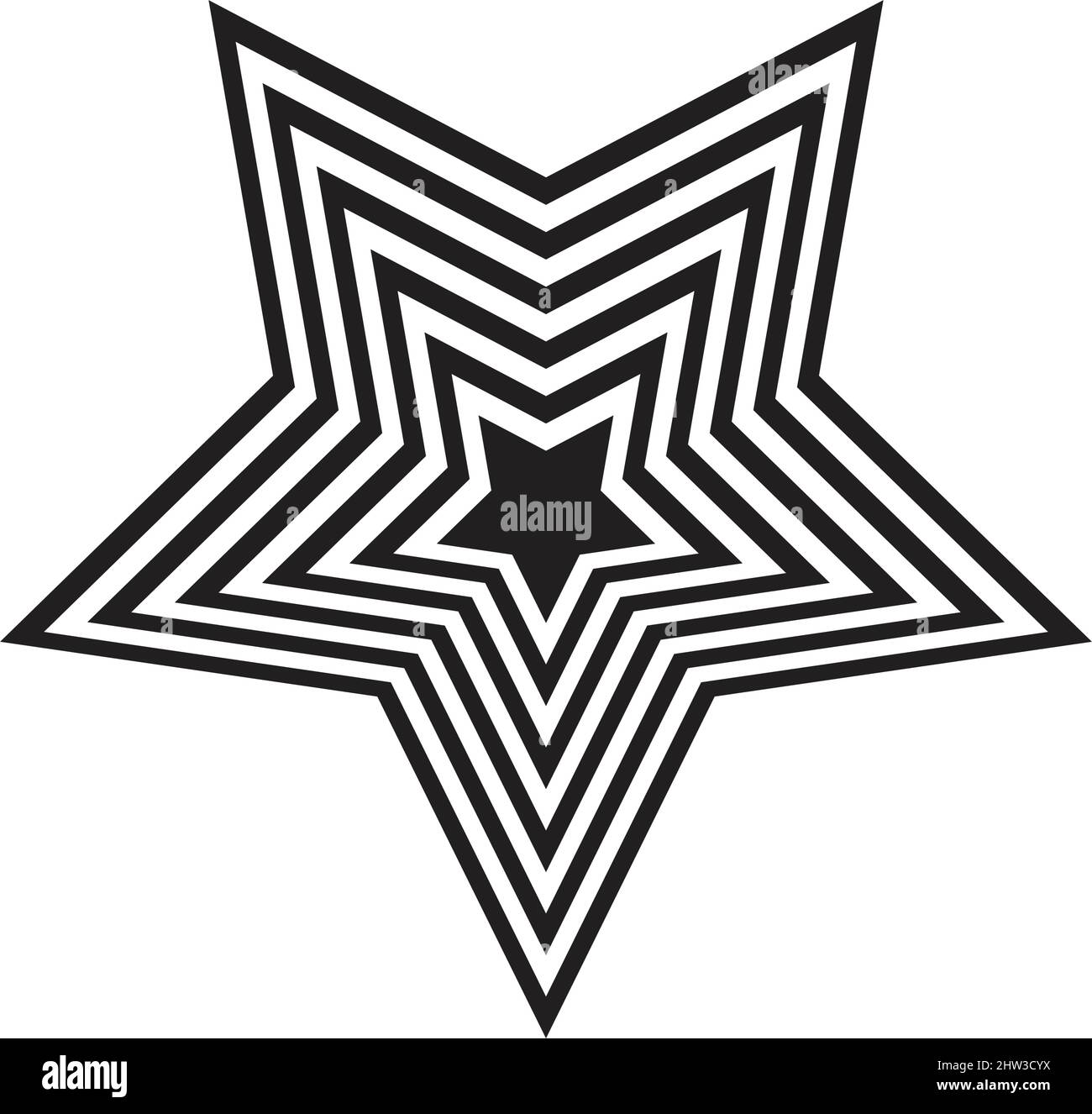 Abstract star lines vector geometric shape for logo, web, print and ...