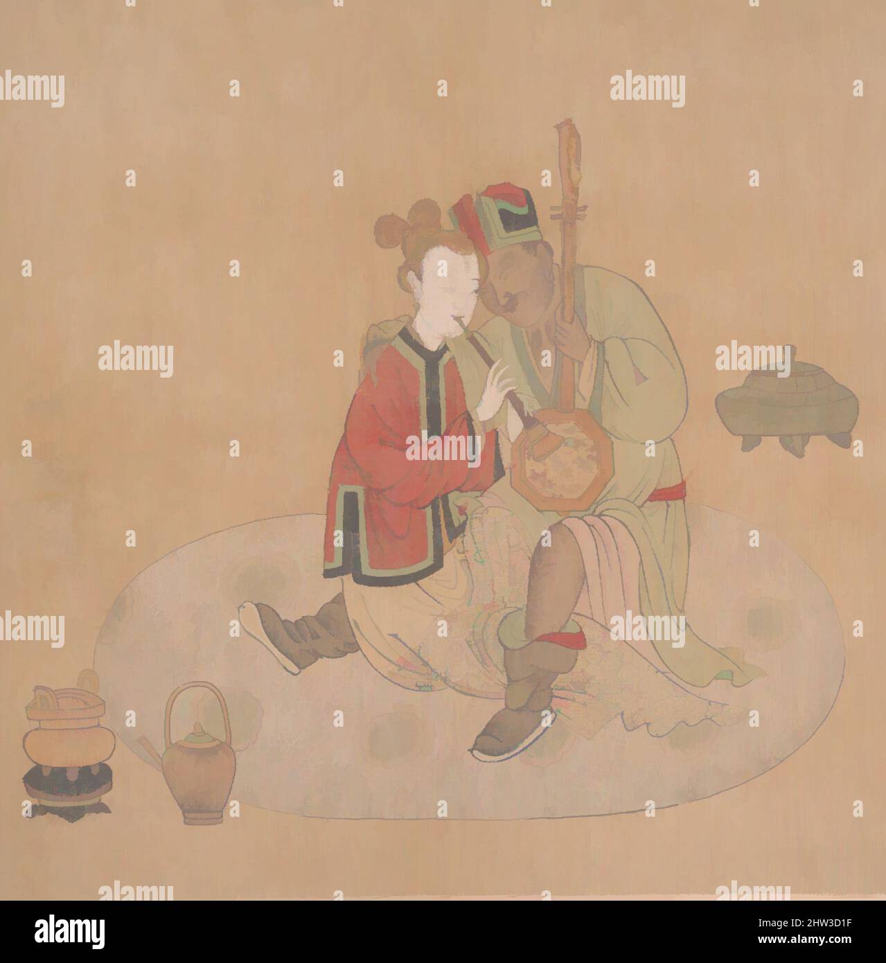 Art inspired by Tartar Officer with Blond Lady Playing Musical ...