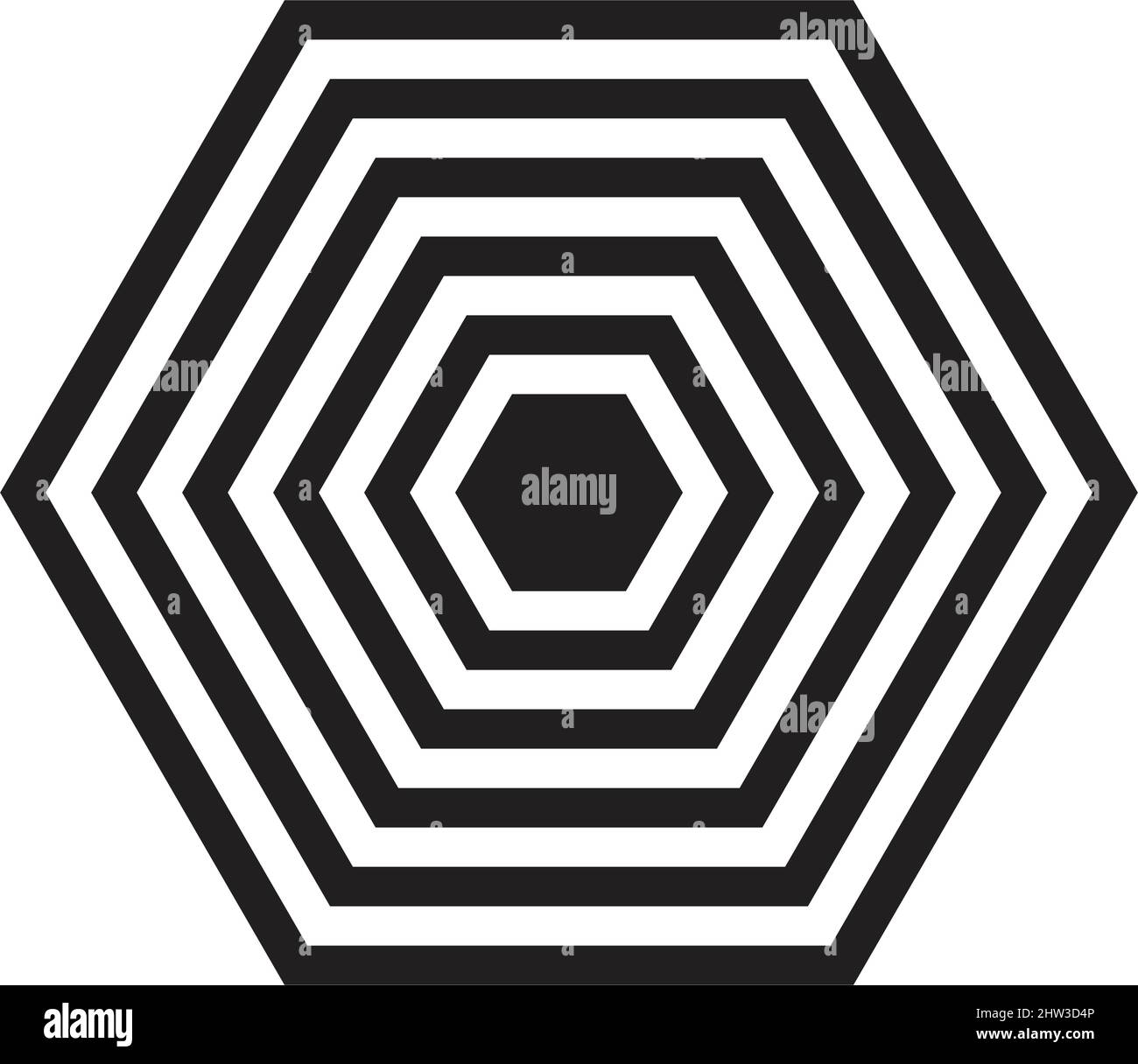 Abstract hexagon lines vector geometric shape for logo, web, print and ...