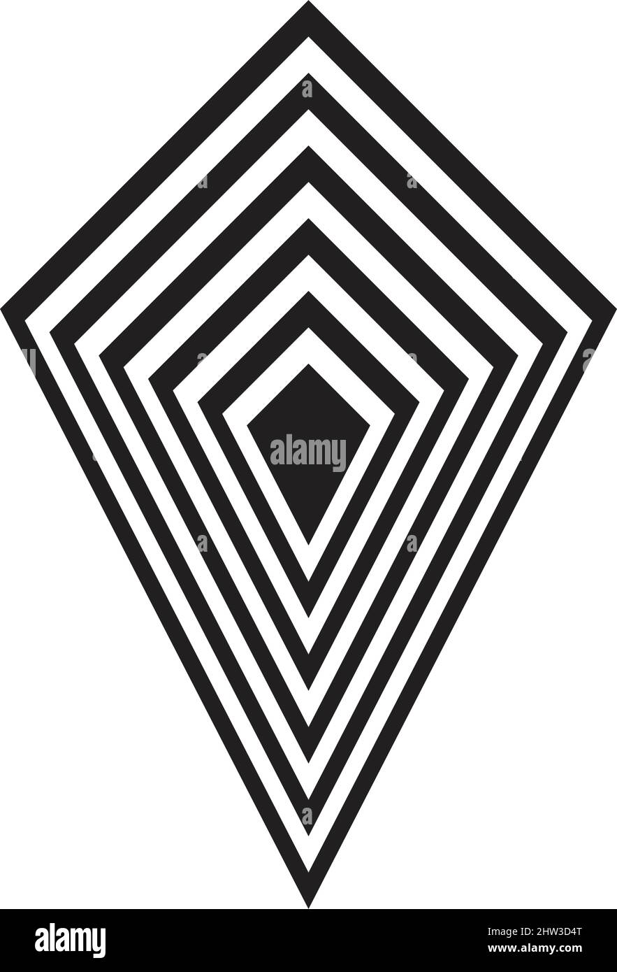 Abstract kite lines vector geometric shape for logo, web, print and ...