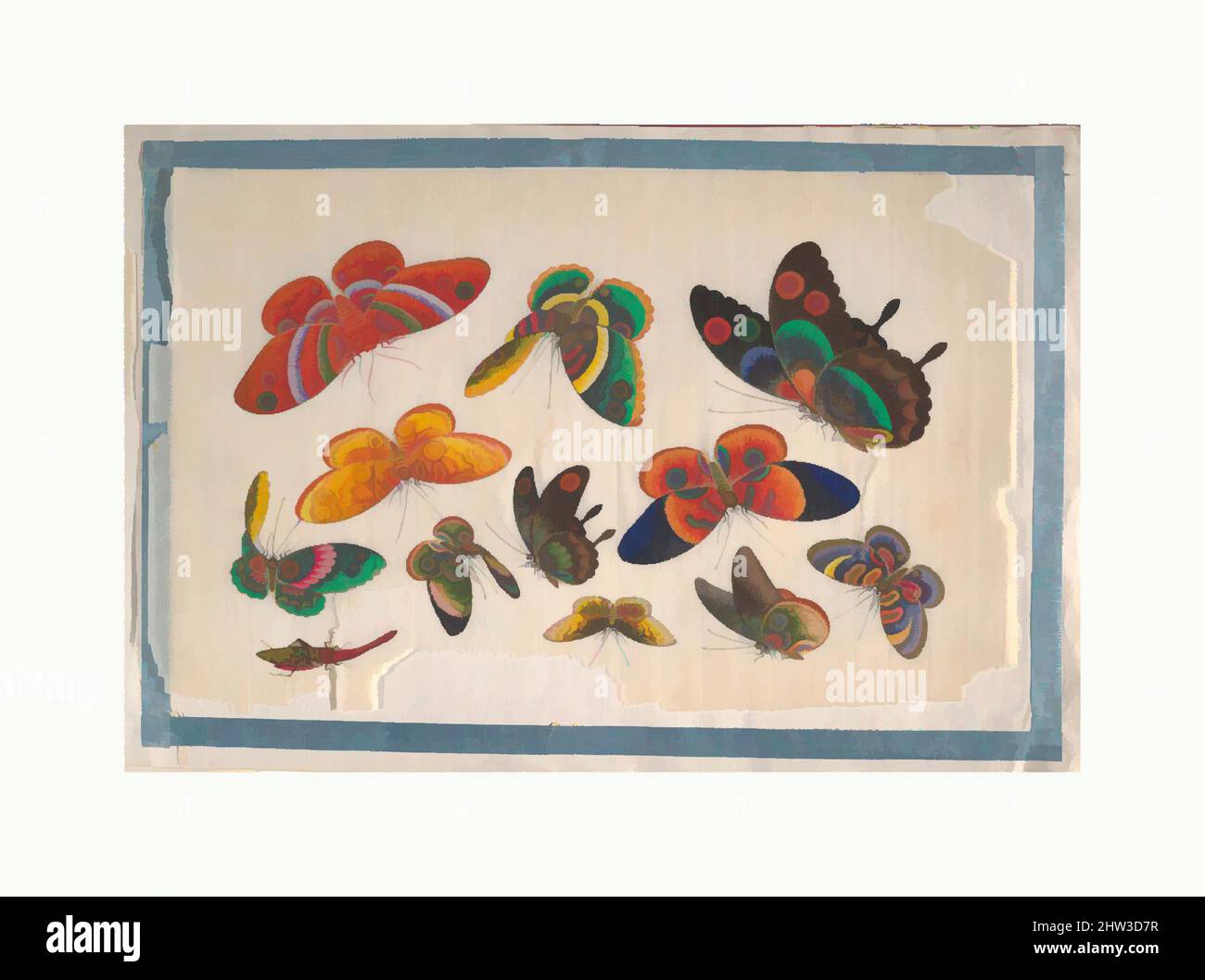 Art inspired by Album Containing Twelve Paintings of Insects, Qing ...