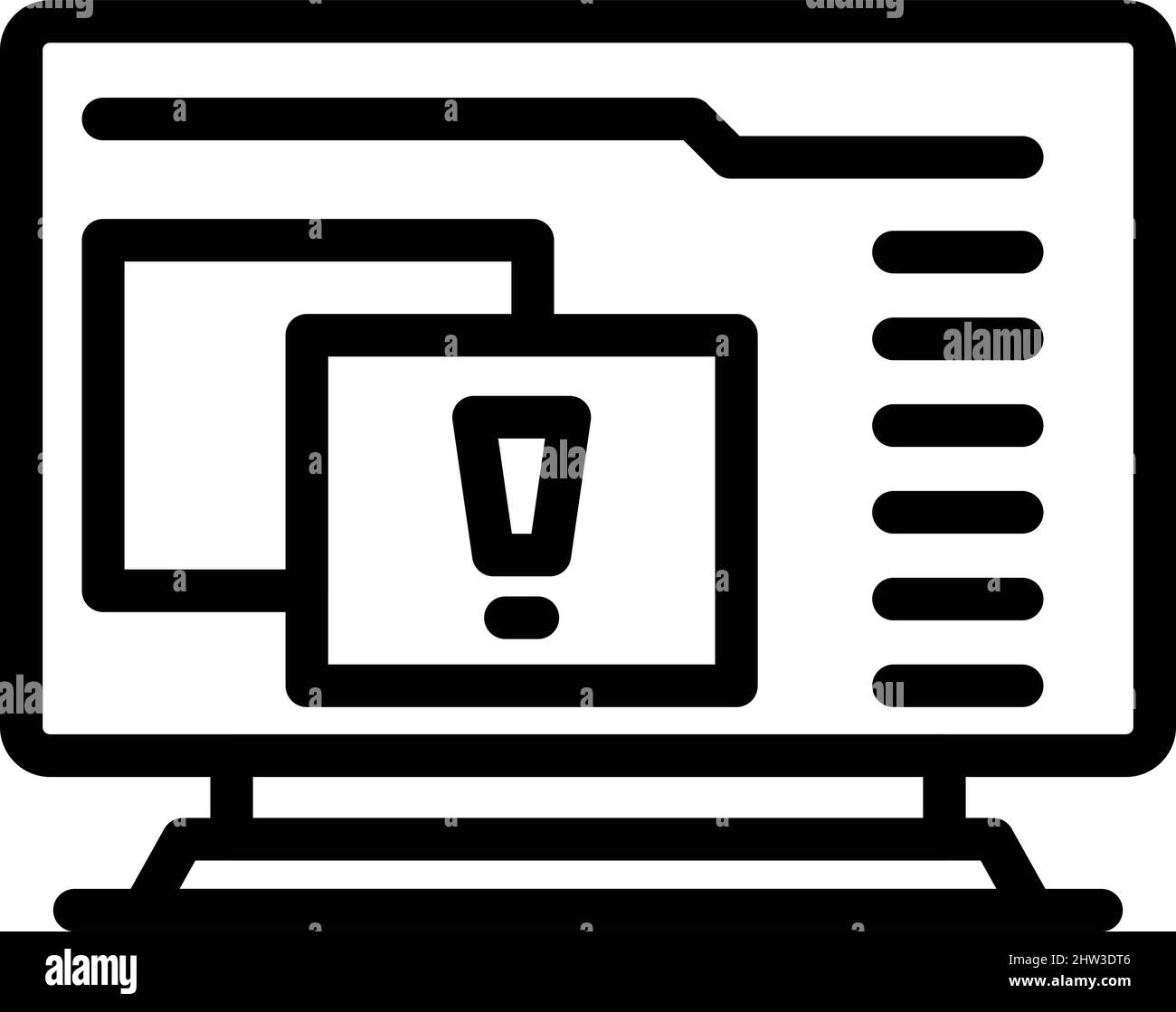 Pc Virus Alert Icon Outline Vector Data Secure Safety Privacy Stock Vector Image And Art Alamy