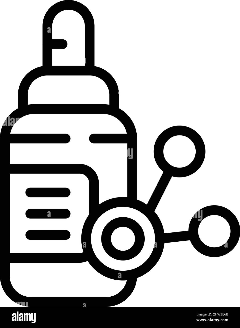 Cosmetic dropper icon outline vector. Face skin. Anti care Stock Vector ...