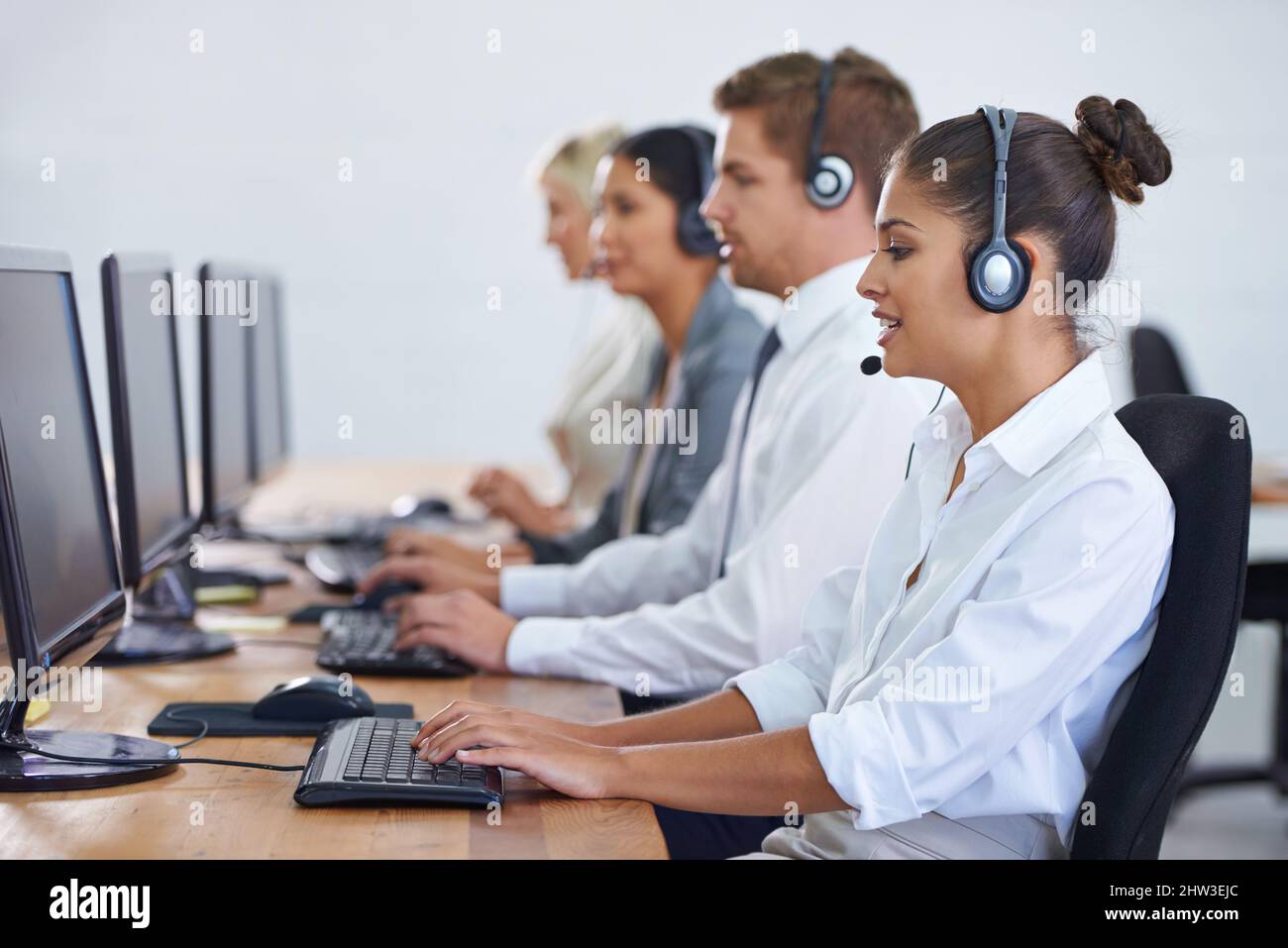 Diverse customer service team hi-res stock photography and images - Alamy