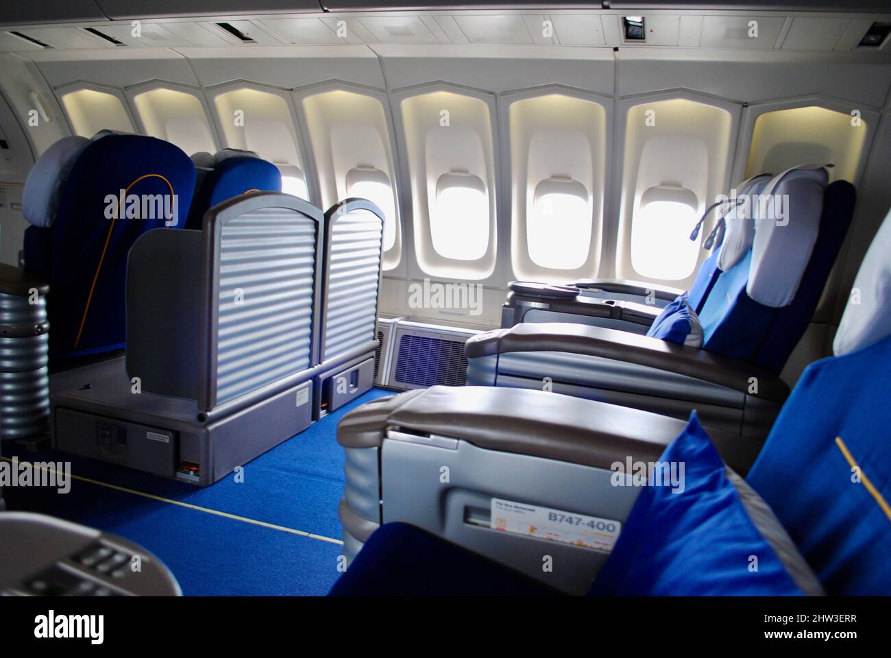Lufthansa old First Class seat Stock Photo - Alamy