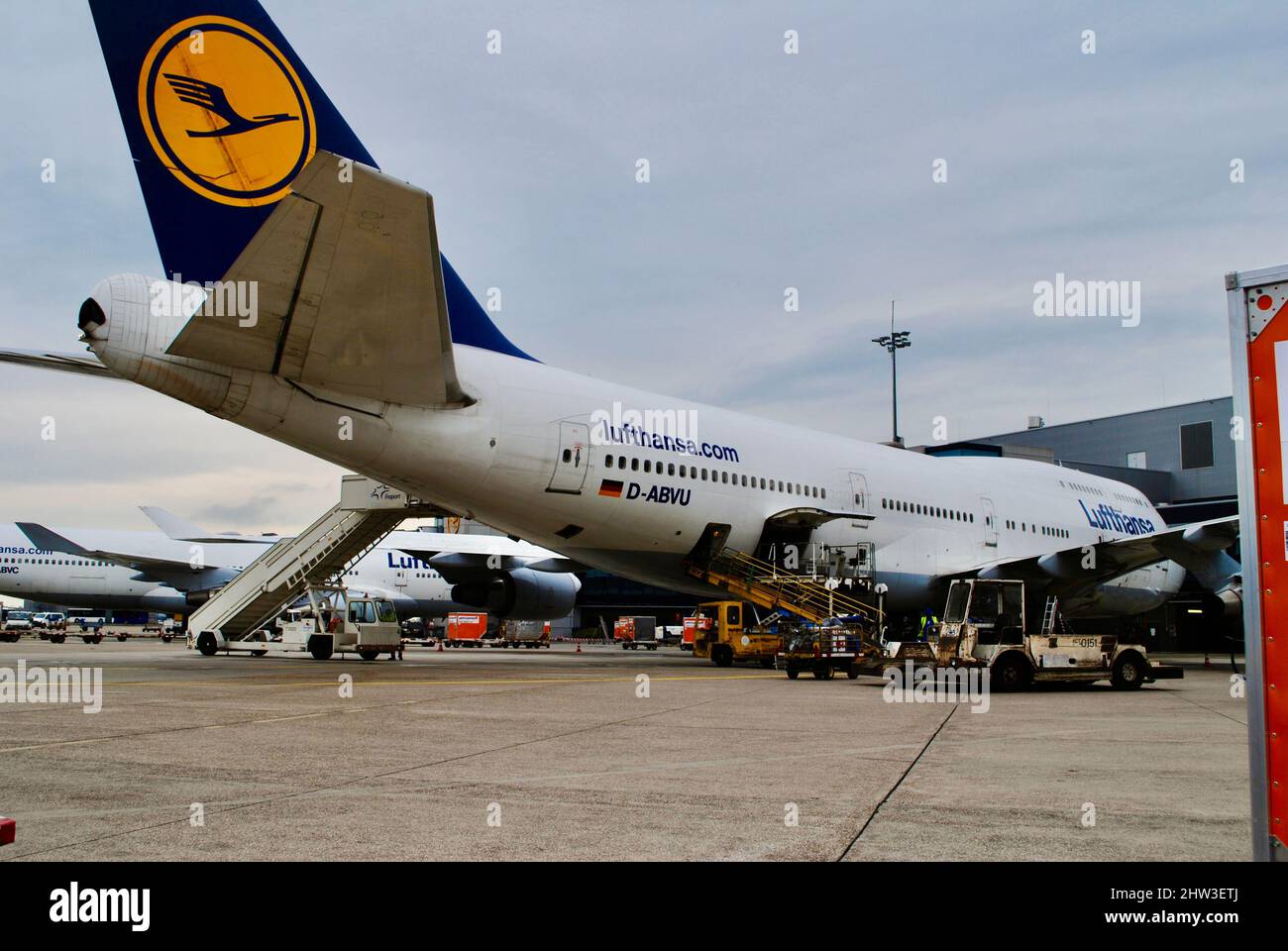 Lufthansa 747-800 at Frankfurt airport Stock Photo - Alamy