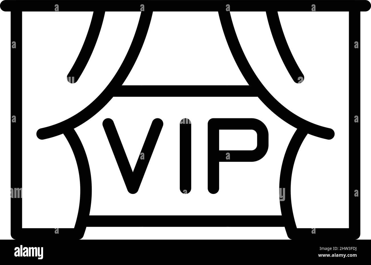 Vip event concert icon outline vector. Cinema star. Movie art Stock ...