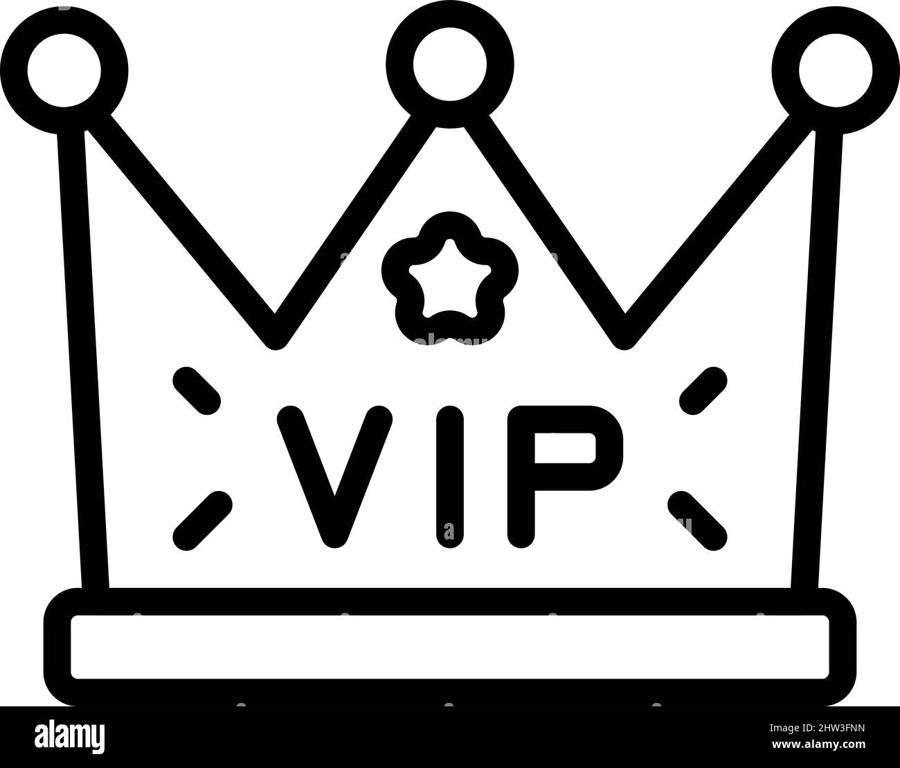 Vip crown icon outline vector. Event party. Famous cinema Stock Vector ...