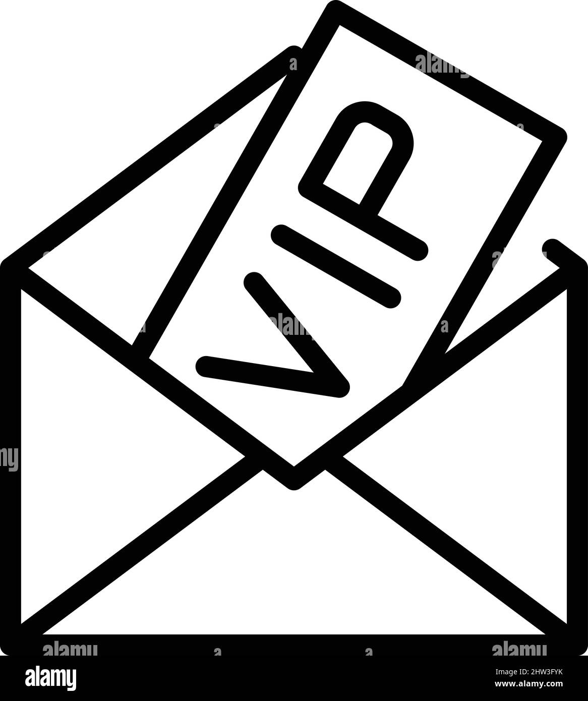 Vip event mail letter icon outline vector. Cinema star. Famous concert ...