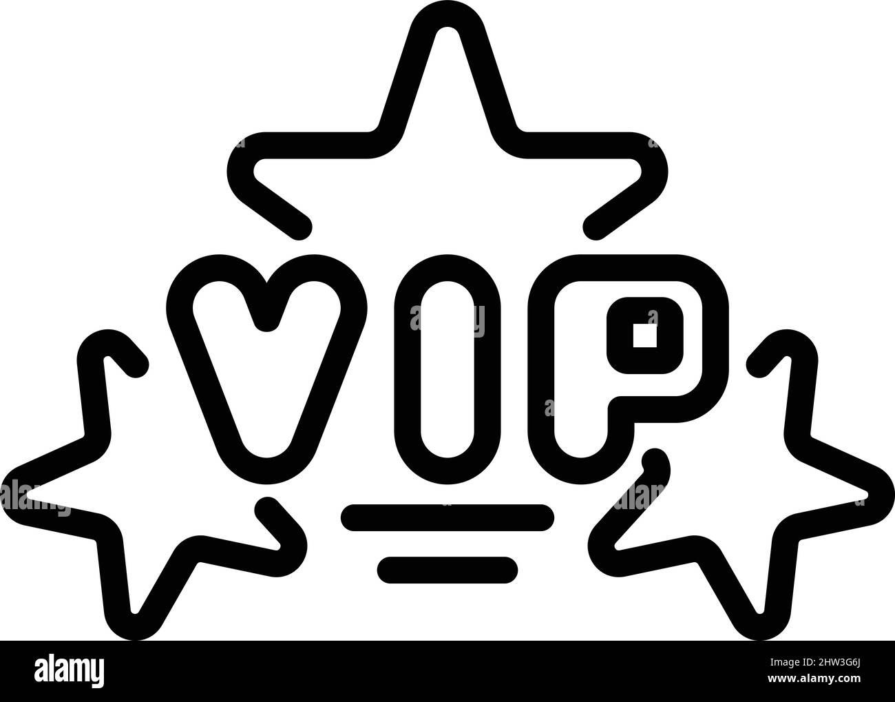 Vip stars event icon outline vector. Luxury star. Concert music Stock ...