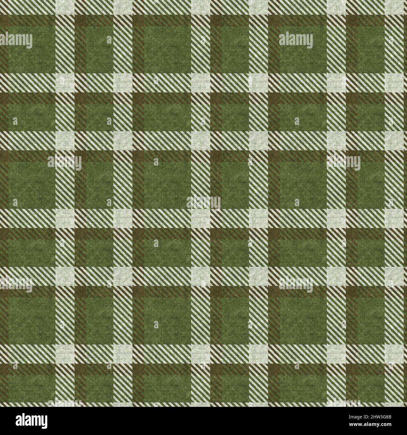 Muted green winter woven plaid texture. Seamless woolen scottish style ...