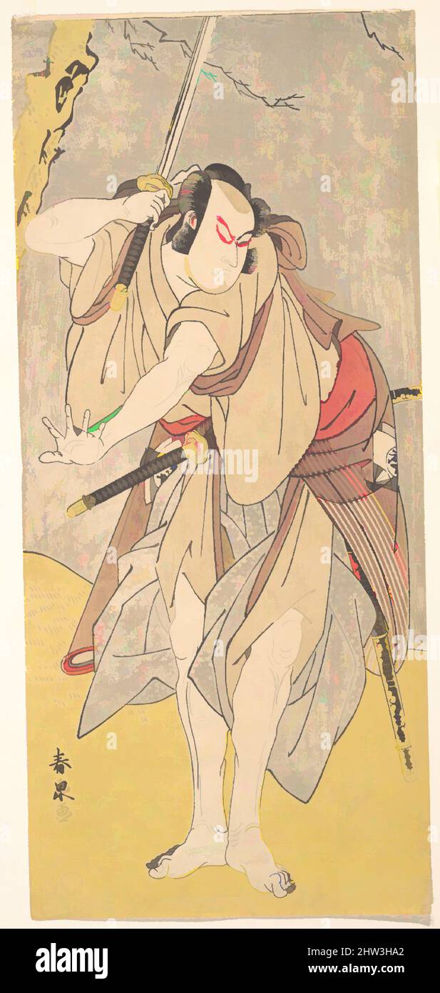 Art inspired by The Actor Onoe Matsusuke as a Samurai with a Drawn Sword, Edo period (1615–1868 ...