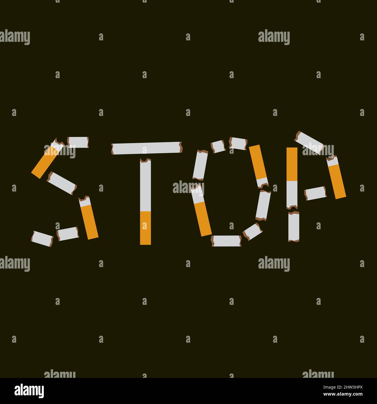 Vector logo, illustration call to quit smoking Stock Vector Image & Art ...
