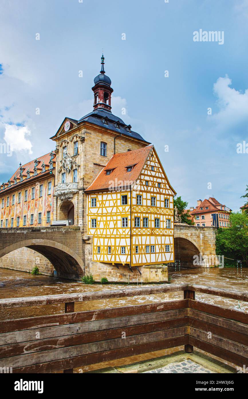 Beautiful view of the Medieval Town Hall in Bamberg, Germany Stock ...