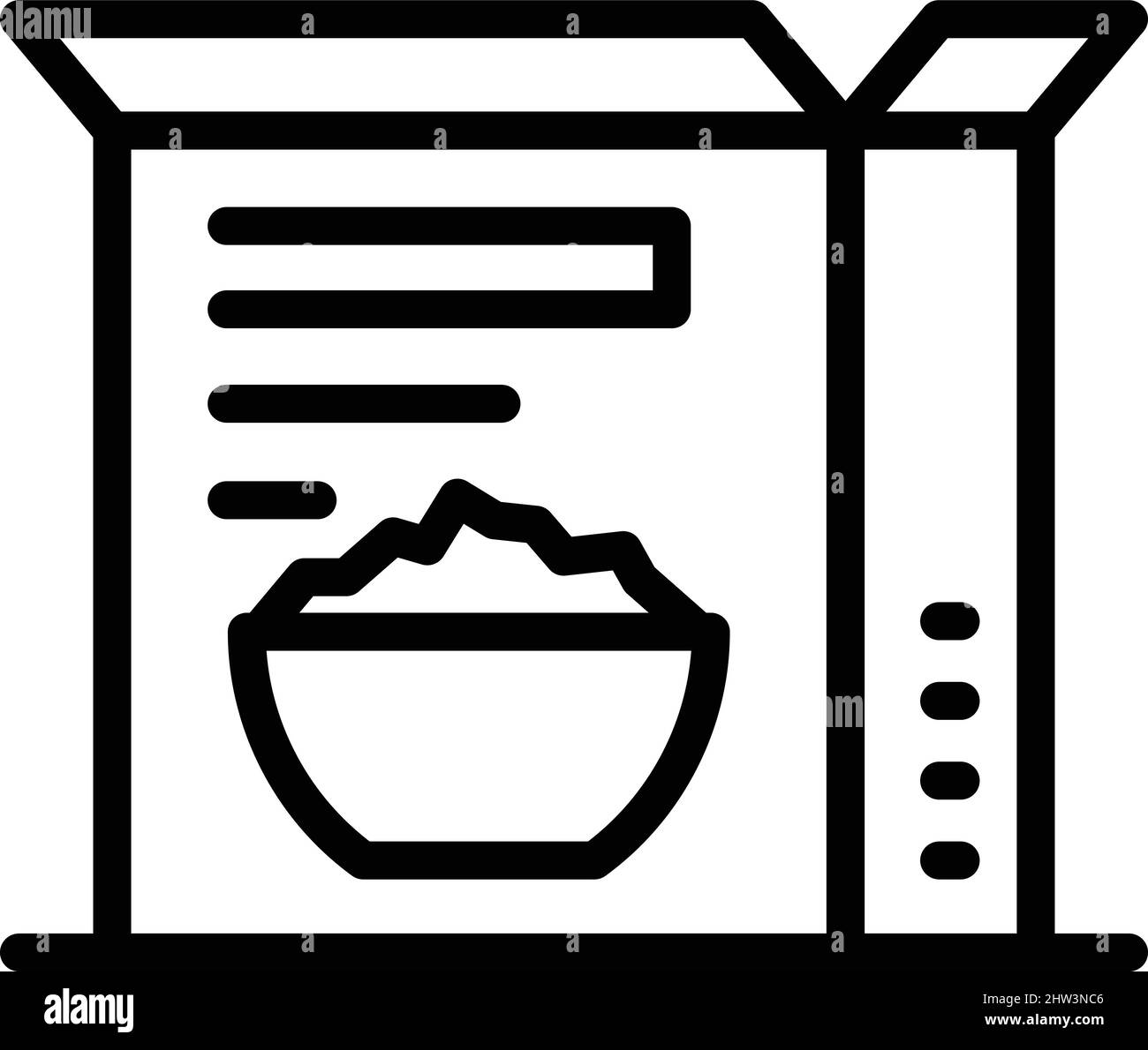 Organic muesli box pack cereal breakfast Black and White Stock Photos ...