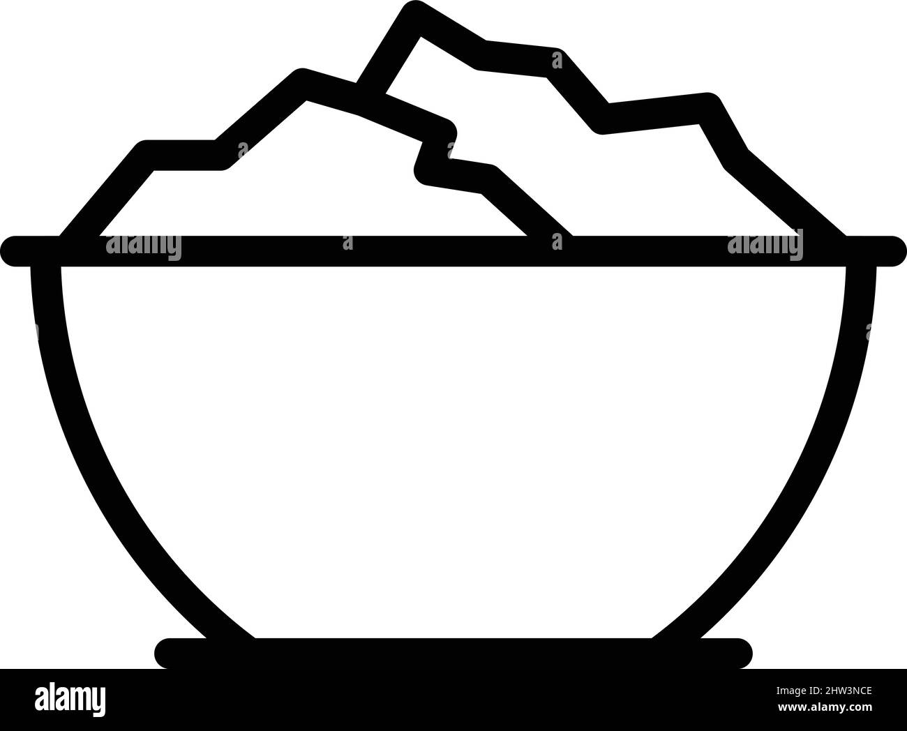 Vegan cereal food icon outline vector. Breakfast milk. Spoon oat Stock ...