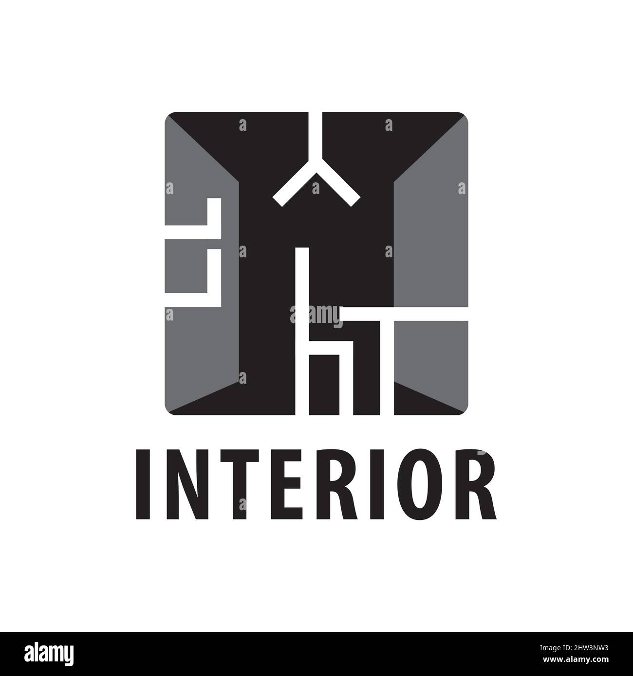 Vector logo interior design of a house, apartment Stock Vector Image ...